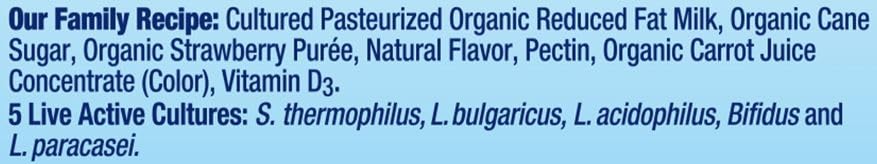 Stonyfield Organic, Kids Lowfat Yogurt Pouches 3.5 oz. Each Ct – Includes Live Active Cultures, Strawberry, 14 Ounce, (Pack of 4)