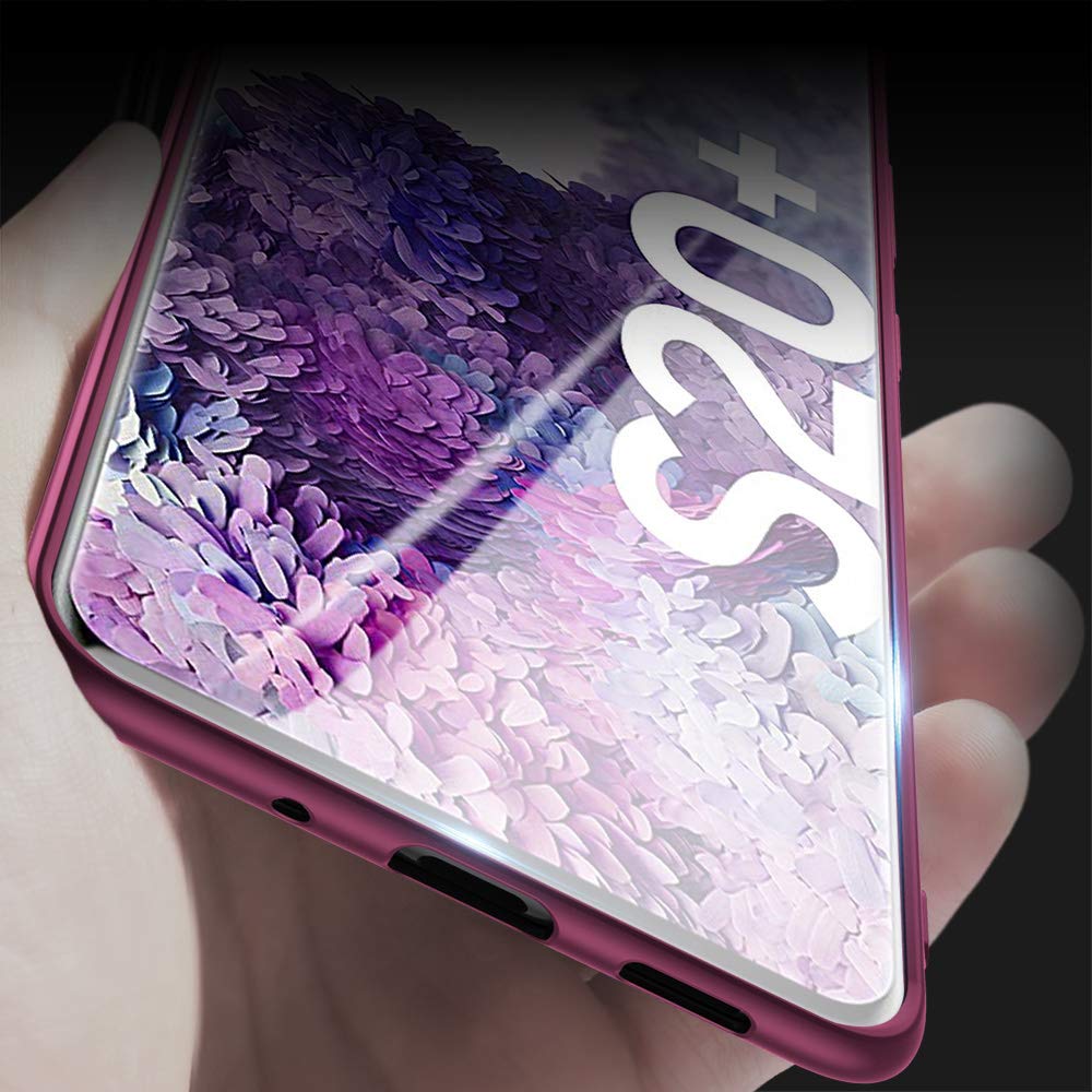 X-level Samsung S20+ Plus Case/S20+ Plus 5G Case, Slim Fit Soft TPU Thin S20 Plus Mobile Phone Cover Matte Finish Coating Phone Case Compatiable Samsung Galaxy S20+ /S20+ 5G Case-WineRed