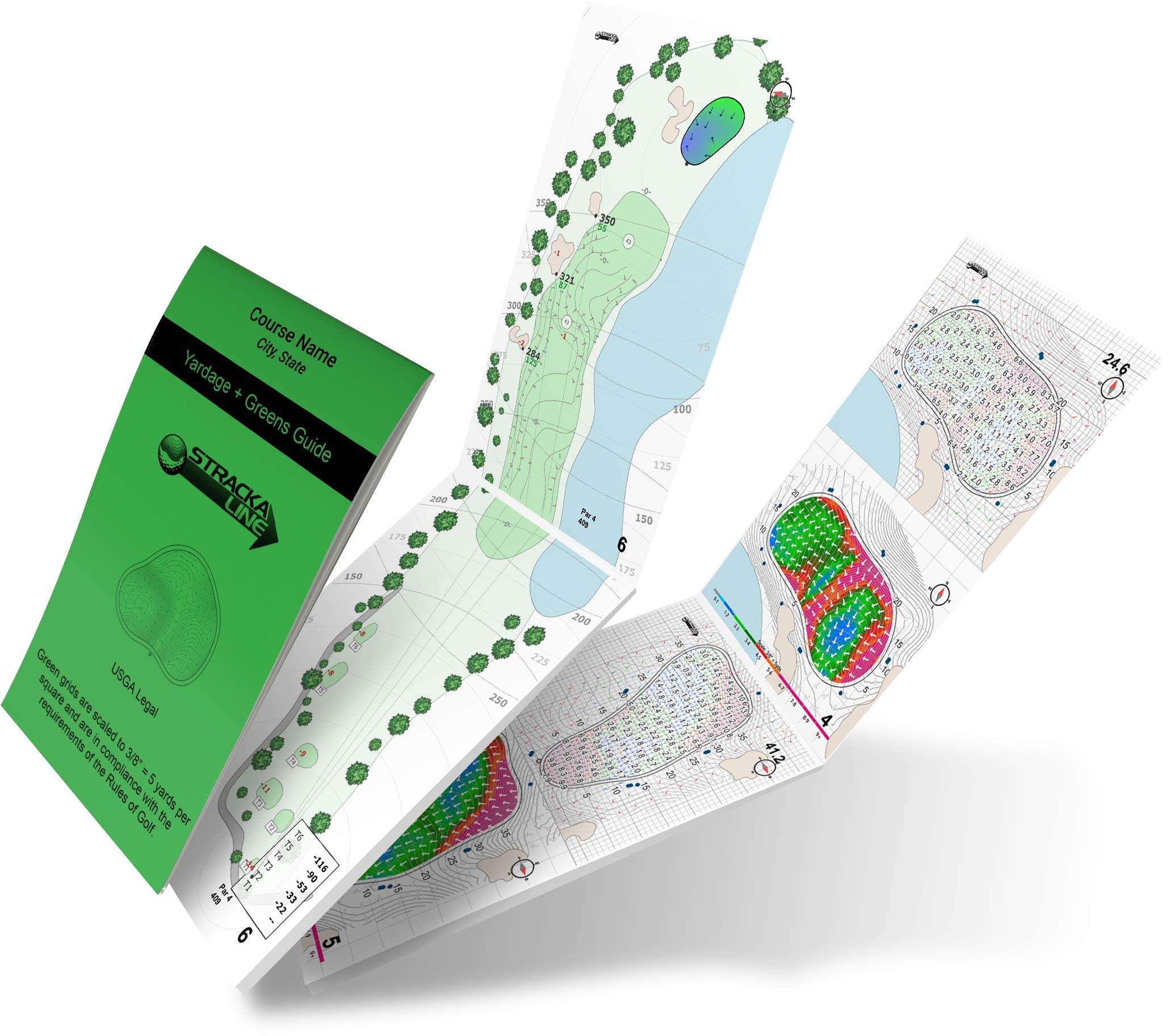 StrackaLine Greens Guide and Yardage Book (Combo) for Concord Park Par 3 - Knoxville,TN