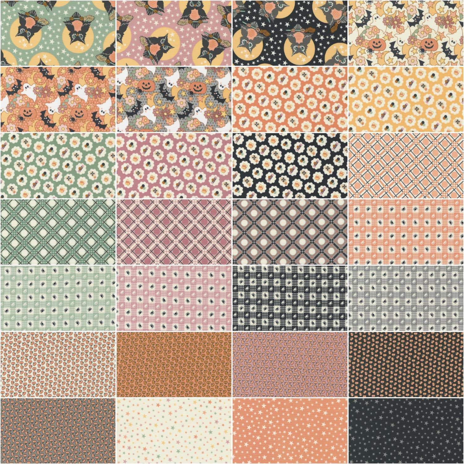 Urban Chiks Owl-o-Ween Jelly Roll 40 2.5-inch Strips Moda Fabrics 31190JR