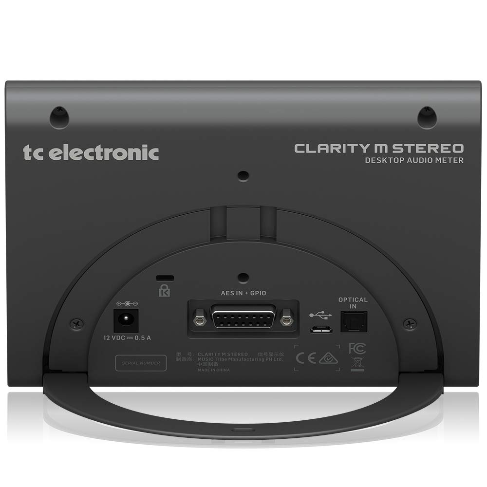 TC Electronic CLARITY M STEREO Stereo Audio Meter with 7" High Resolution Display and USB Connection for Plug-In Metering