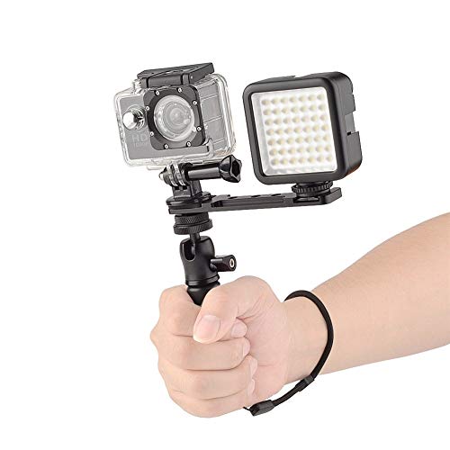XIAOMINDIAN 2in1 Portable Action Camera+Smartphone Stabilizer Mount Hand Grip Video Vlogging Kit Phone Handle Holder Suitable for GoPro 8/7/6/5 Suitable for DJI Camera Accessories Camera Mount