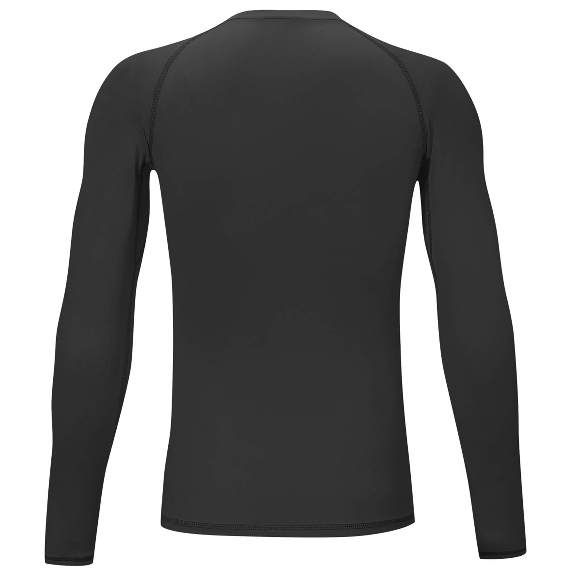 TELALEO 1 Pack Boys' Girls' Compression Shirts Youth Long Sleeve Undershirt Sports Performance Moisture Wicking Baselayer Black XL