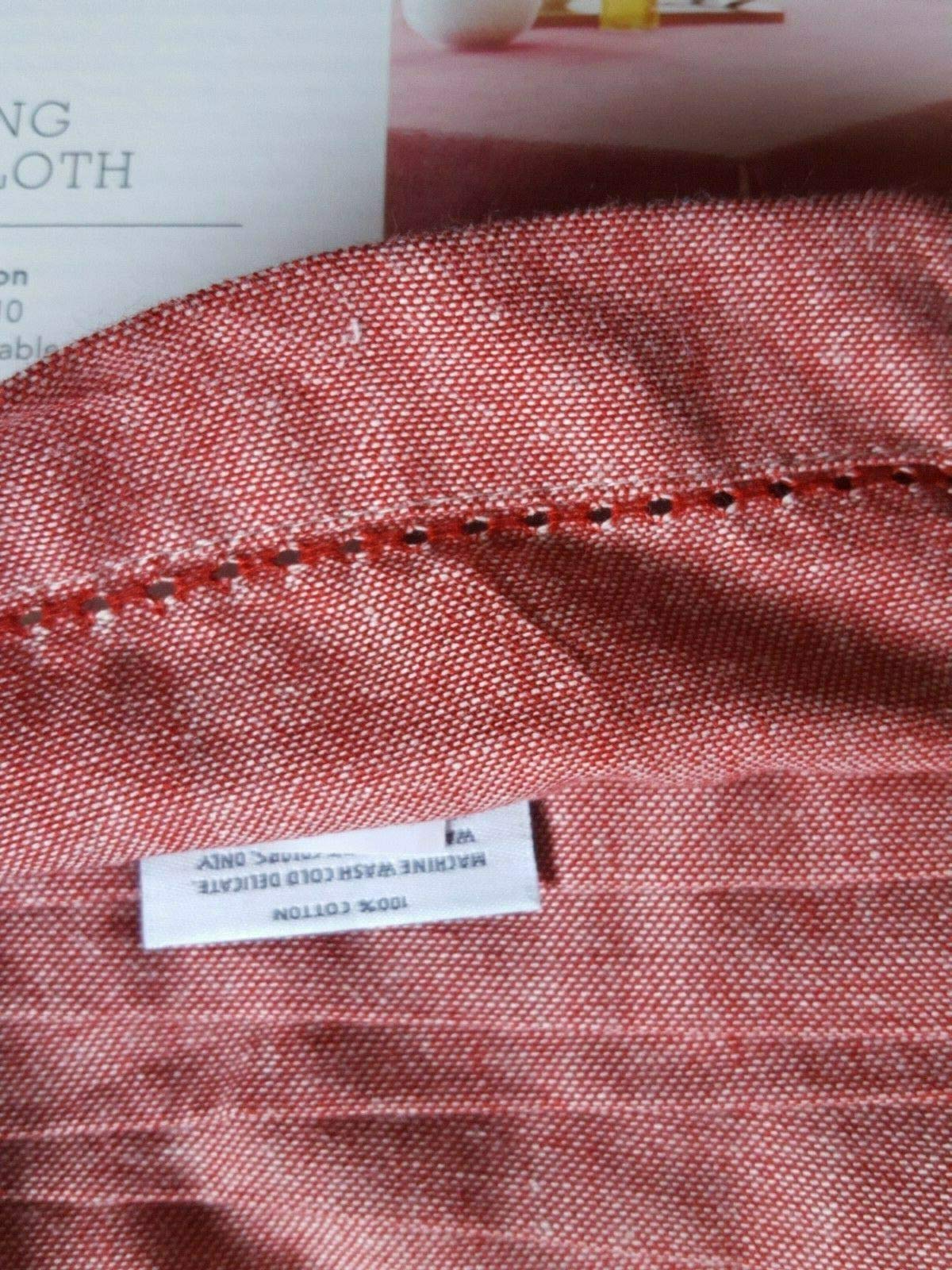 Threshold Tablecloth Chambray Hemstitch Red - 60 X 84 Oblong