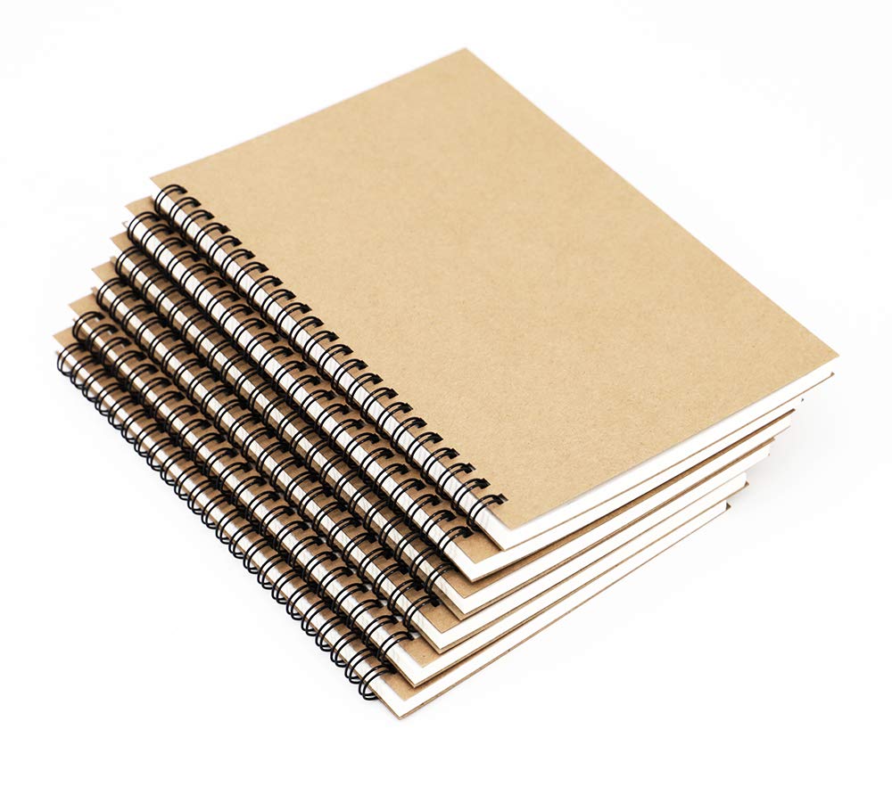 Zegrox 6 Pack Black cover Journal Notebooks for work, Ruled Subject Notebooks, lined Thick paper 50 Sheets (100 Pages)-8.27x 5.59inch,A5 size Notebook.