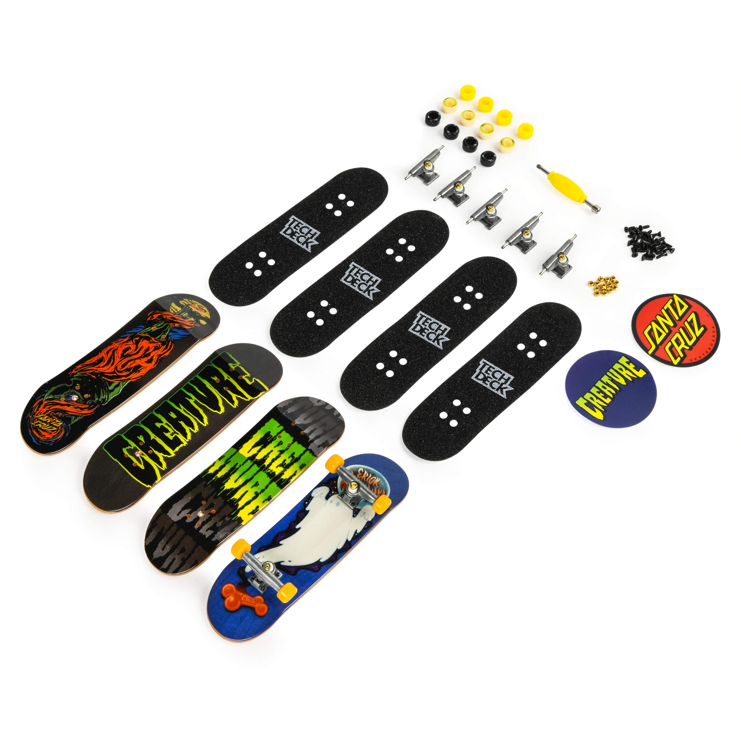 TECH DECK, Ultra DLX Fingerboard 4-Pack, Santa Cruz/Creature