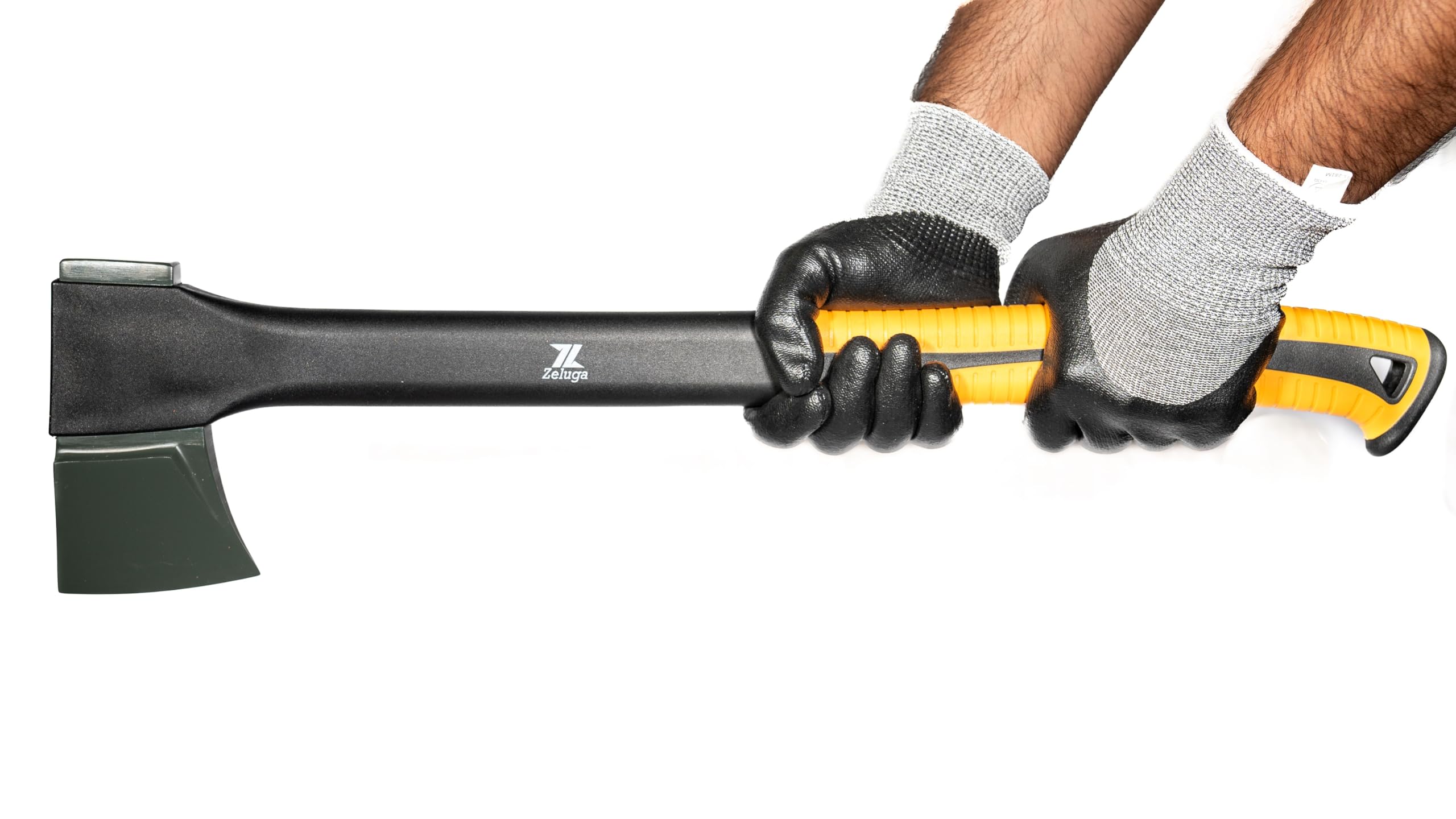 Zeluga 15-281M 13 Gauge Super Strong Liner 3/4 Coated Micro Foam and Seamless Knitted Nitrile Glove, Black/Grey Medium