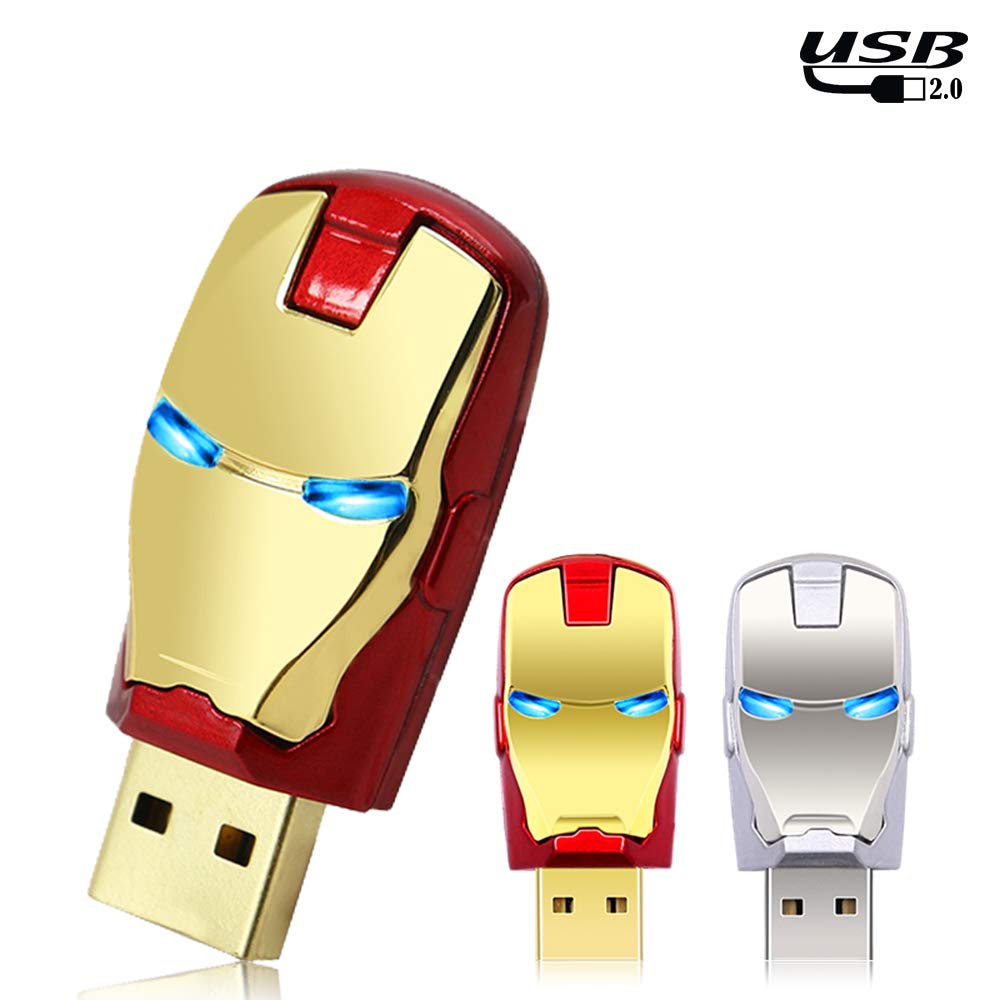USB Flash Drive Cool Pen Drive 128gb 64gb 16gb 32gb 8gb Easy Storage Memory Card (128GB, Gold)