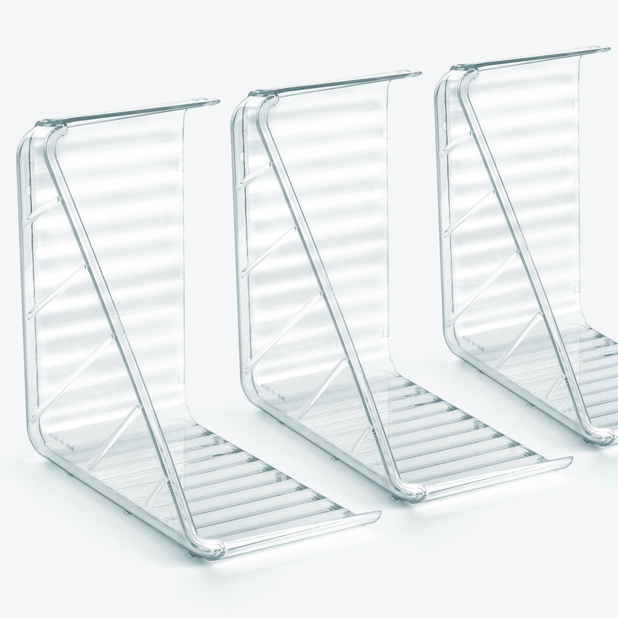 WSIGHT Skincare Organizer Shelf Stackable Corner Countertop Shelf Clear Plastic, 3 Pack Bathroom Kitchen Desktop Organizing Shelf