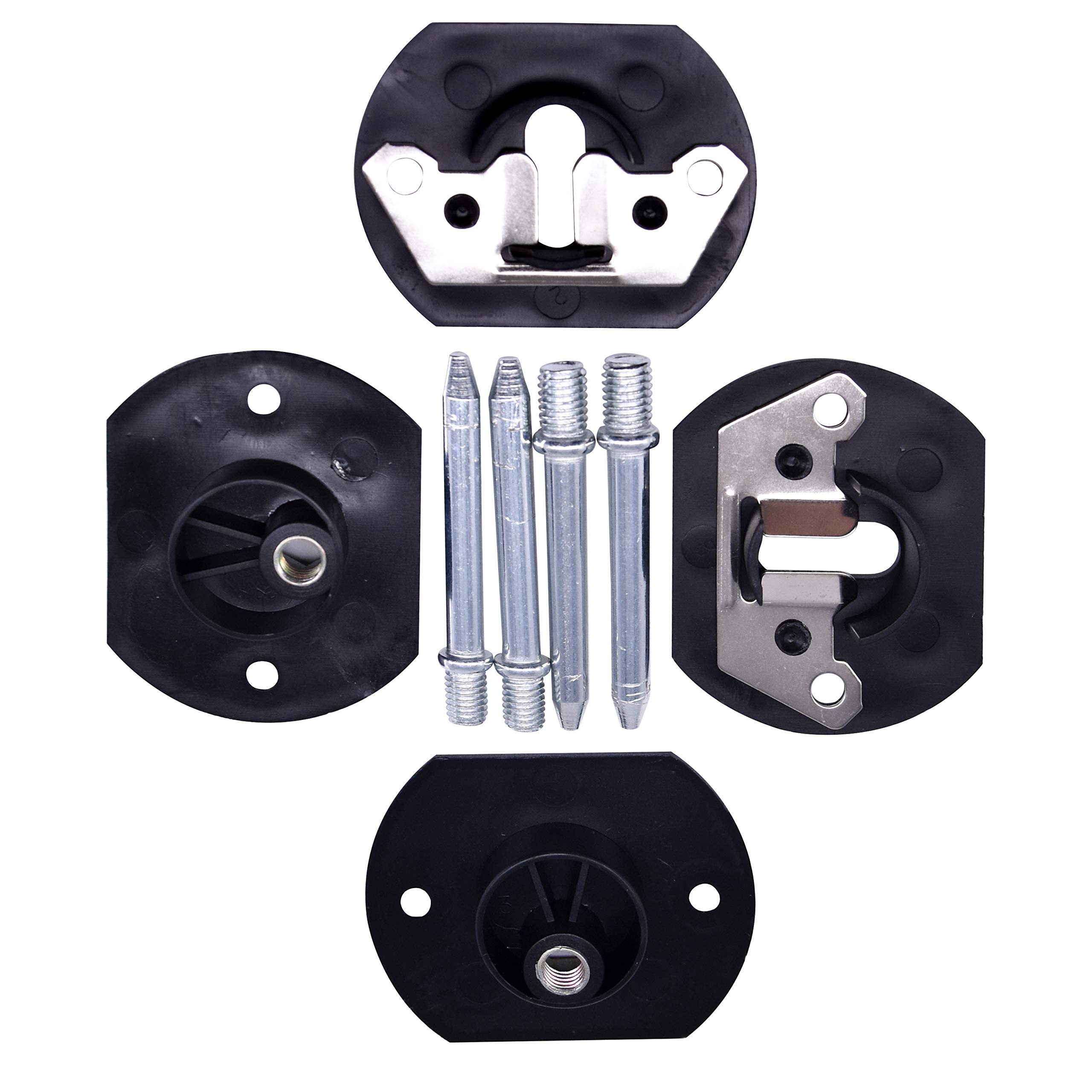 Yoogu 4 Sets Furniture Connector Pin Style Replacements Part Sofa Couch Sectional Connector Black