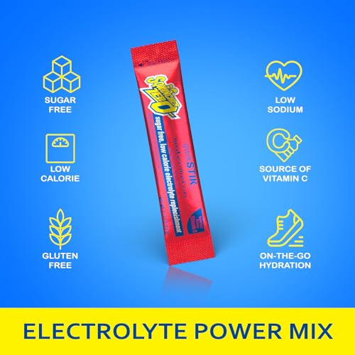 Sqwincher Zero Qwik Stik, Sugar Free, Low Calorie, Low Sodium Electrolyte Replacement Powder Hydration Drink Mix, Grape, 0.11 oz Packet (Pack of 50)