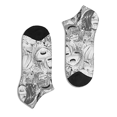 WXMDZS Mens Ahegao- Running Socks Non Skid Athletic Socks