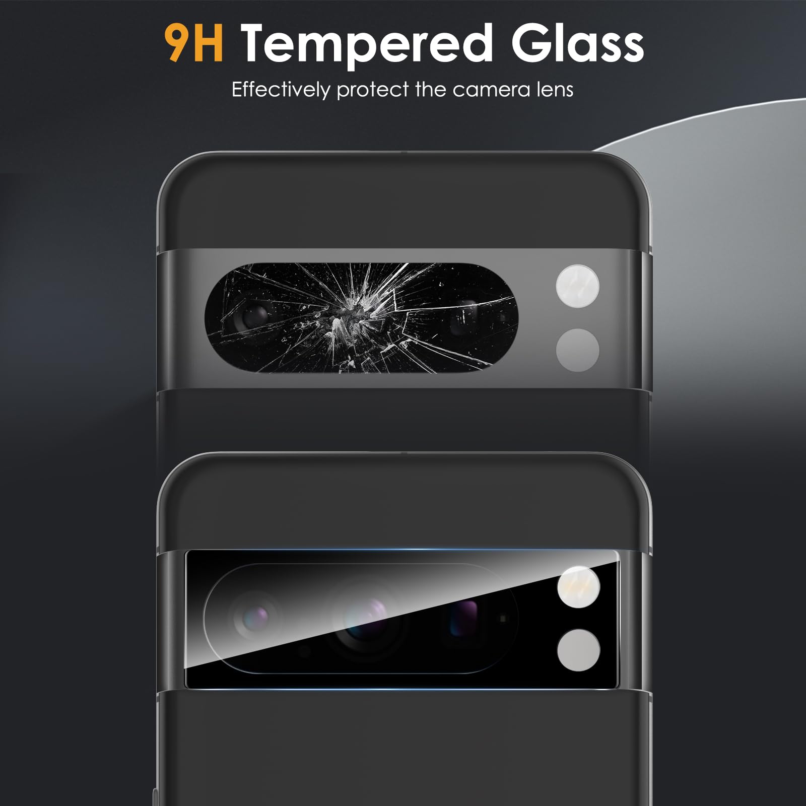 WYQLTD [2+2 Pack] for Google Pixel 8 Pro Privacy Screen Protector and Camera Lens Protector, 9H Tempered Glass, Anti-Spy, High Definition Scratch and Shatterproof