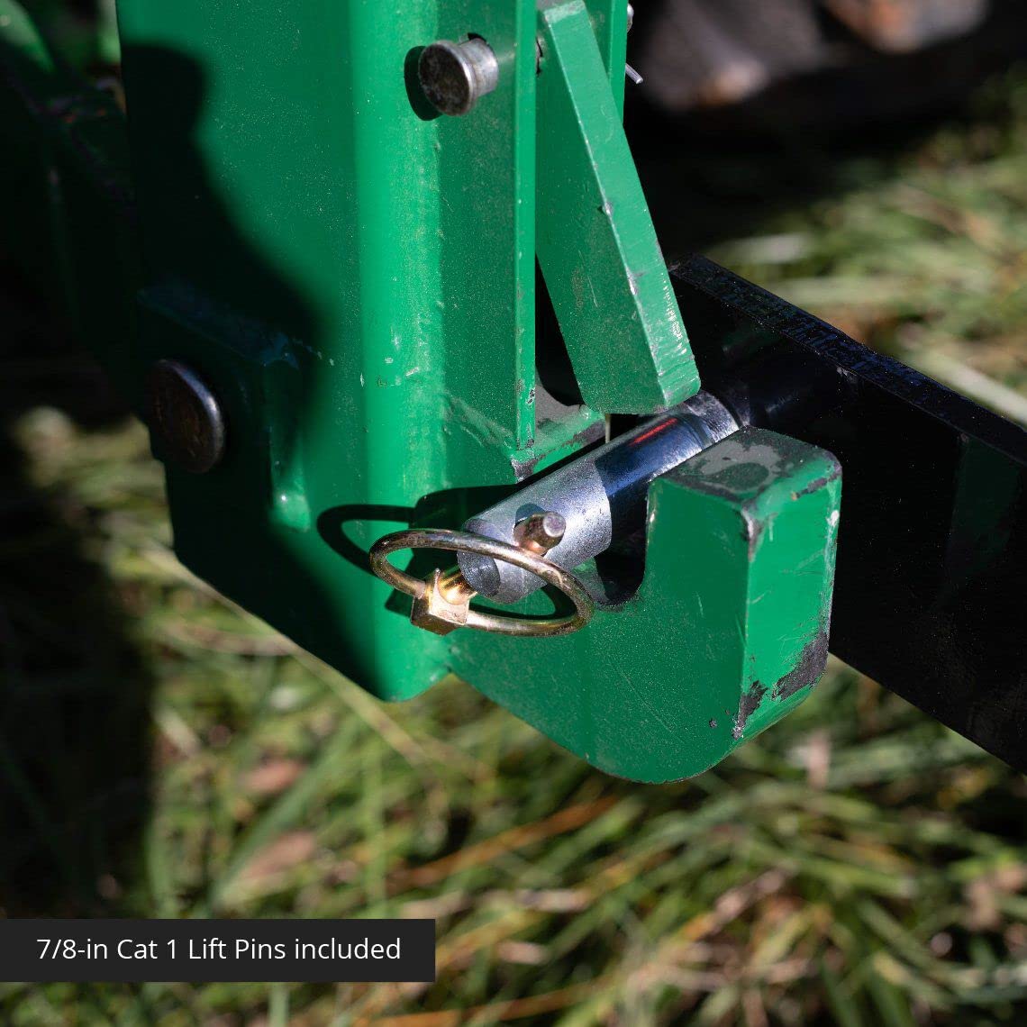 Titan Attachments Black Category 1 Tractor 3 Point Attachment w/43-in Hay Spear & 2 17-in Stabilizers
