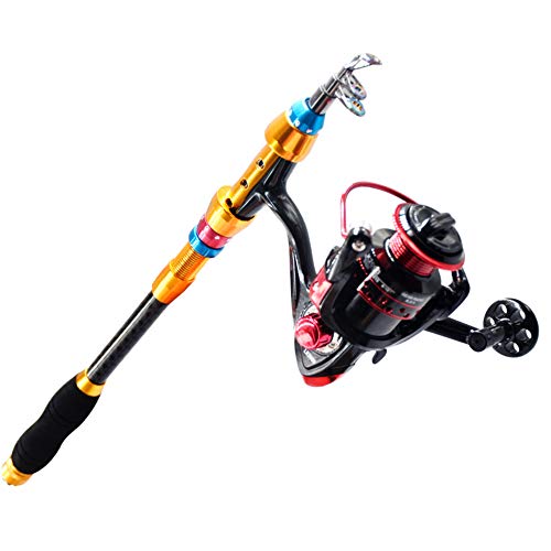 Telescopic Fishing Rod Reel Combo Saltwater Freshwater Surfing Spinning Pole Carbon Fiber 9ft