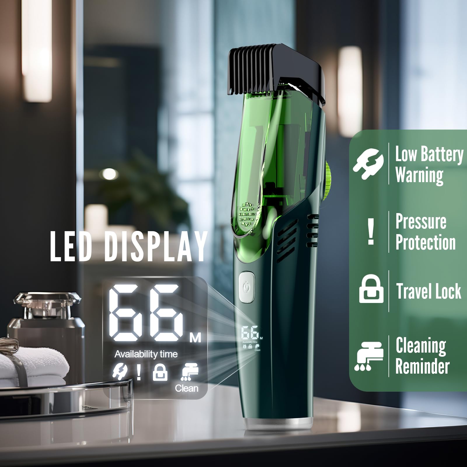 SHPAVVER Head Shavers for Bald Men, Waterproof Wet/Dry Shaver and Groomer with Pubic Hair Trimmer