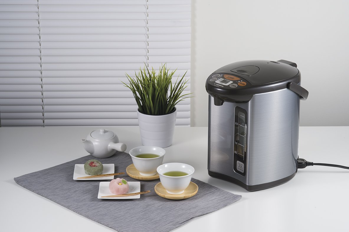 Zojirushi CD-WCC30 Micom Water Boiler & Warmer, Silver & NS-TSC10 5-1/2-Cup (Uncooked) Micom Rice Cooker and Warmer, 1.0-Liter
