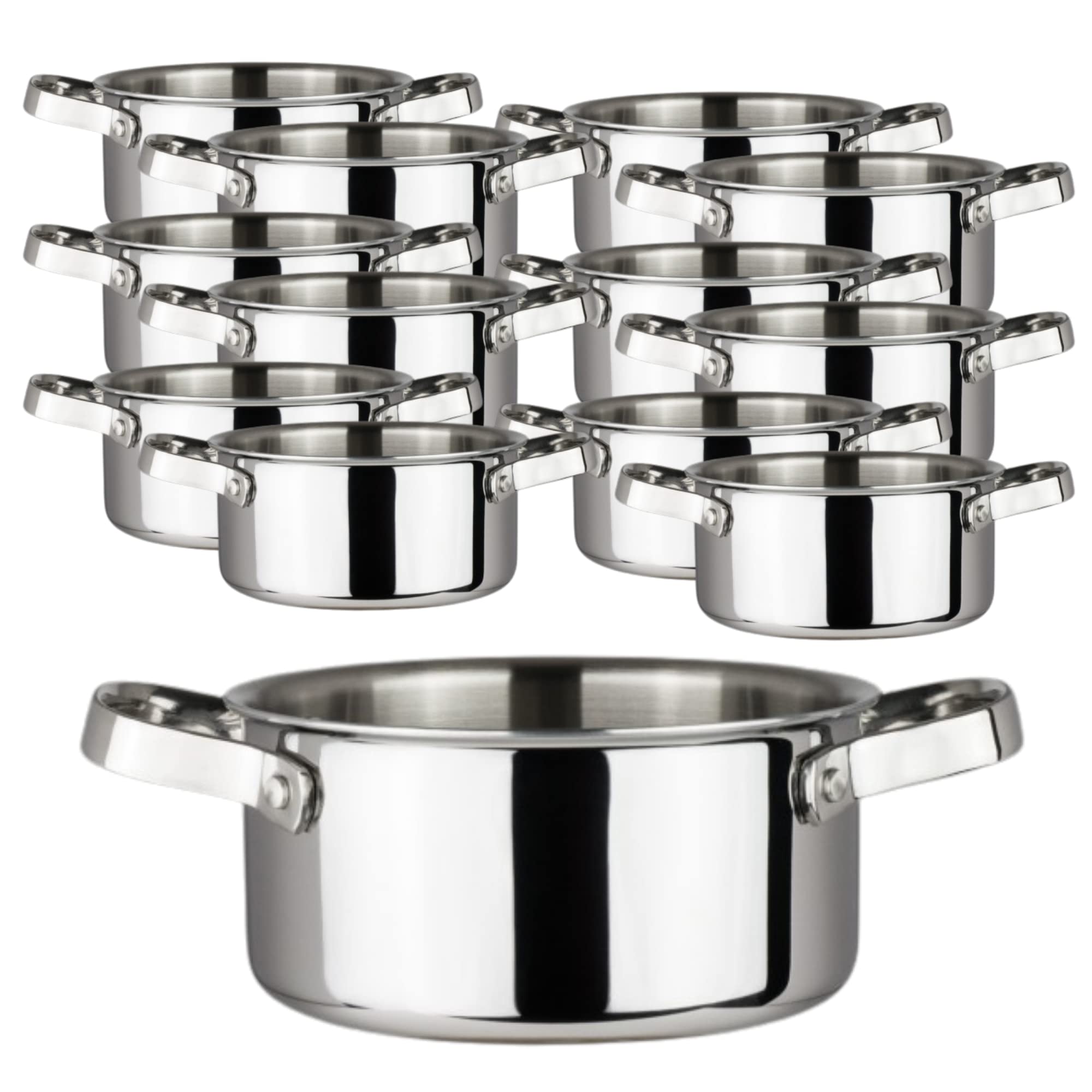 Steelite International 7347MW120 Hot Pot Pan, Dual Handle, Compatible with Clear Lid for 7347MW119 and Base 7347MW118, 9.5" Length, 6.75" Width, 2.87" Height,1.5 qt, 12 Pcs