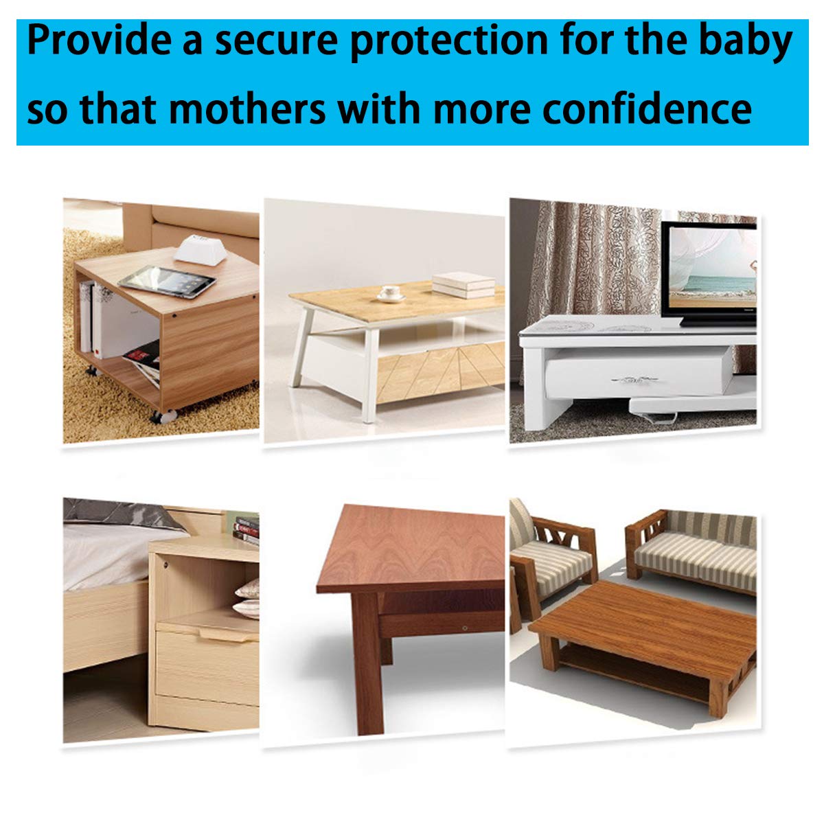 YOHOTA Corner Protector Baby, Guards Corner Cushion for Child Safety for Furniture, Slim Table, Windows, Bed (20 Pack Smiley face)