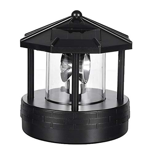 Tenrry Solar LED Rotating Lighthouse Light Garden Yard Lawn Lamp Lighting Outdoor Home Decor