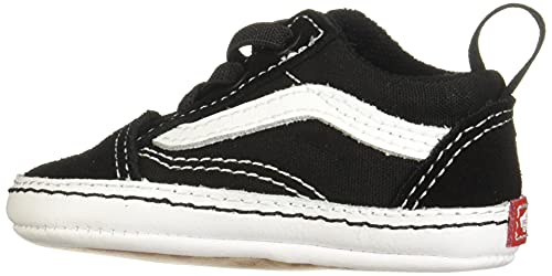 Vans Old Skool Crib (Infant/Toddler) Black/True White 4 Toddler M