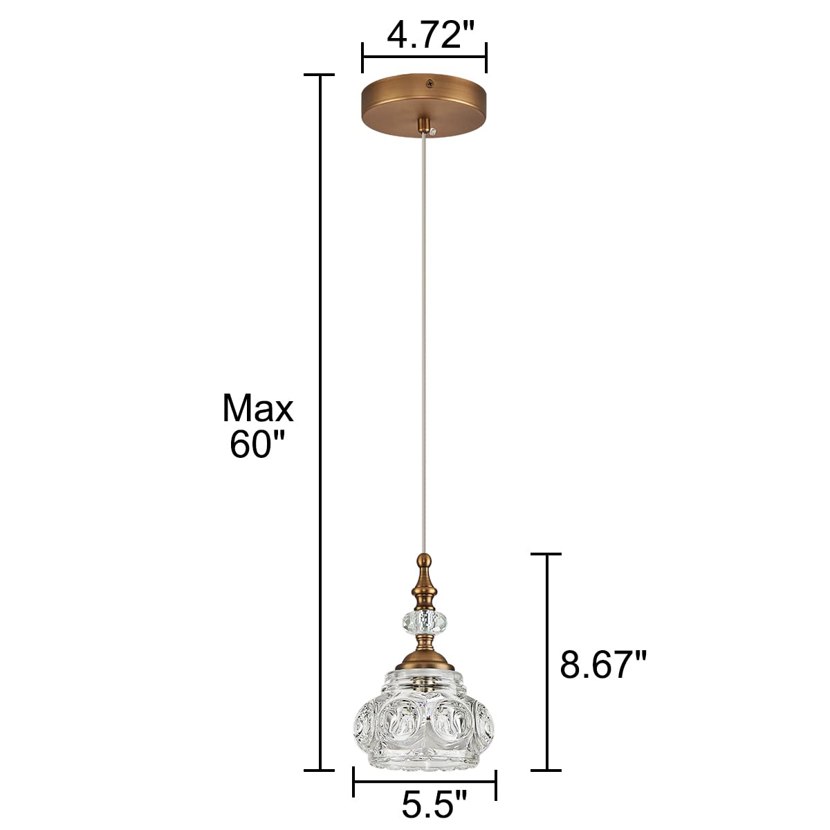 XIEDUN Modern Pendant Light Fixtures Brass Kitchen Island Pendant Light with Unique Design, Perfect for Living Room Bedroom Kitchen Island