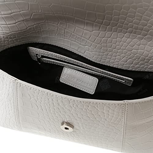 Steve Madden Alessa Croco Crossbody Bag, White