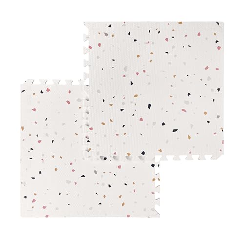Simple Kid Co. Play Mat for Baby, Toddler and Infants, Six Interlocking Tiles made with Soft Non-Toxic EVA Foam, 4x6 feet (Multi Terrazzo)