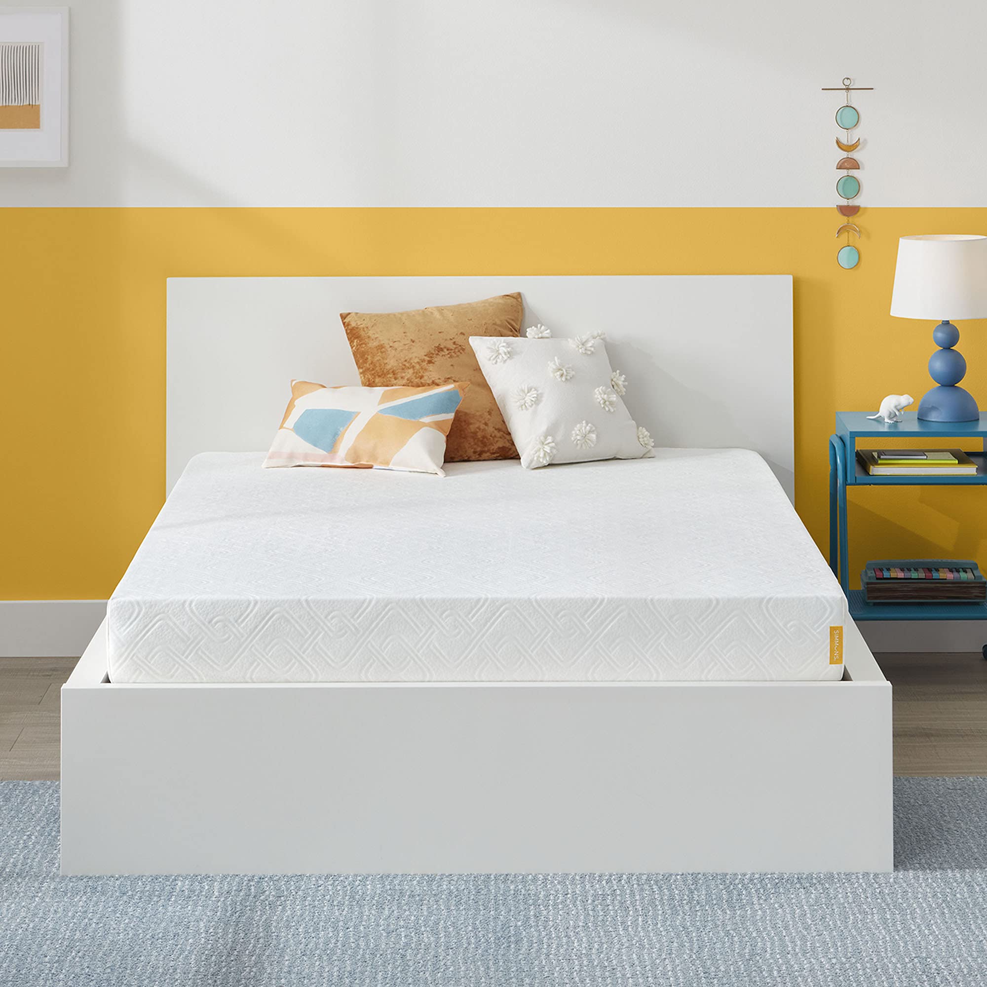 Simmons - Gel Memory Foam Mattress - 7 Inch, Twin Size, Firm Feel, Motion Isolating, Moisture Wicking Cover, CertiPur-US Certified, 100-Night Trial