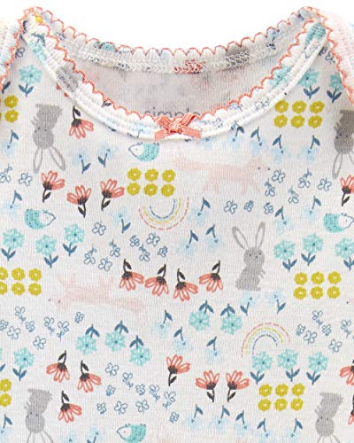 Simple Joys by Carter's Baby Girls' 5-Pack Long-Sleeve Bodysuit, Dots/Floral/Hearts/Owl, 24 Months