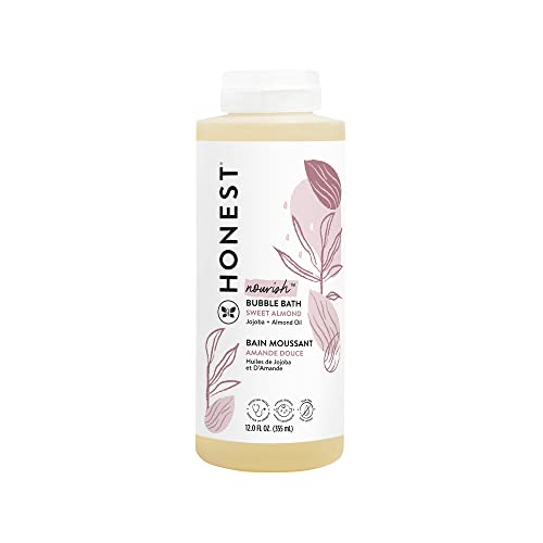 The Honest Company Foaming Bubble Bath , Gentle for Baby , Naturally Derived, Tear-free, Hypoallergenic , Sweet Almond Nourish, 12 fl oz