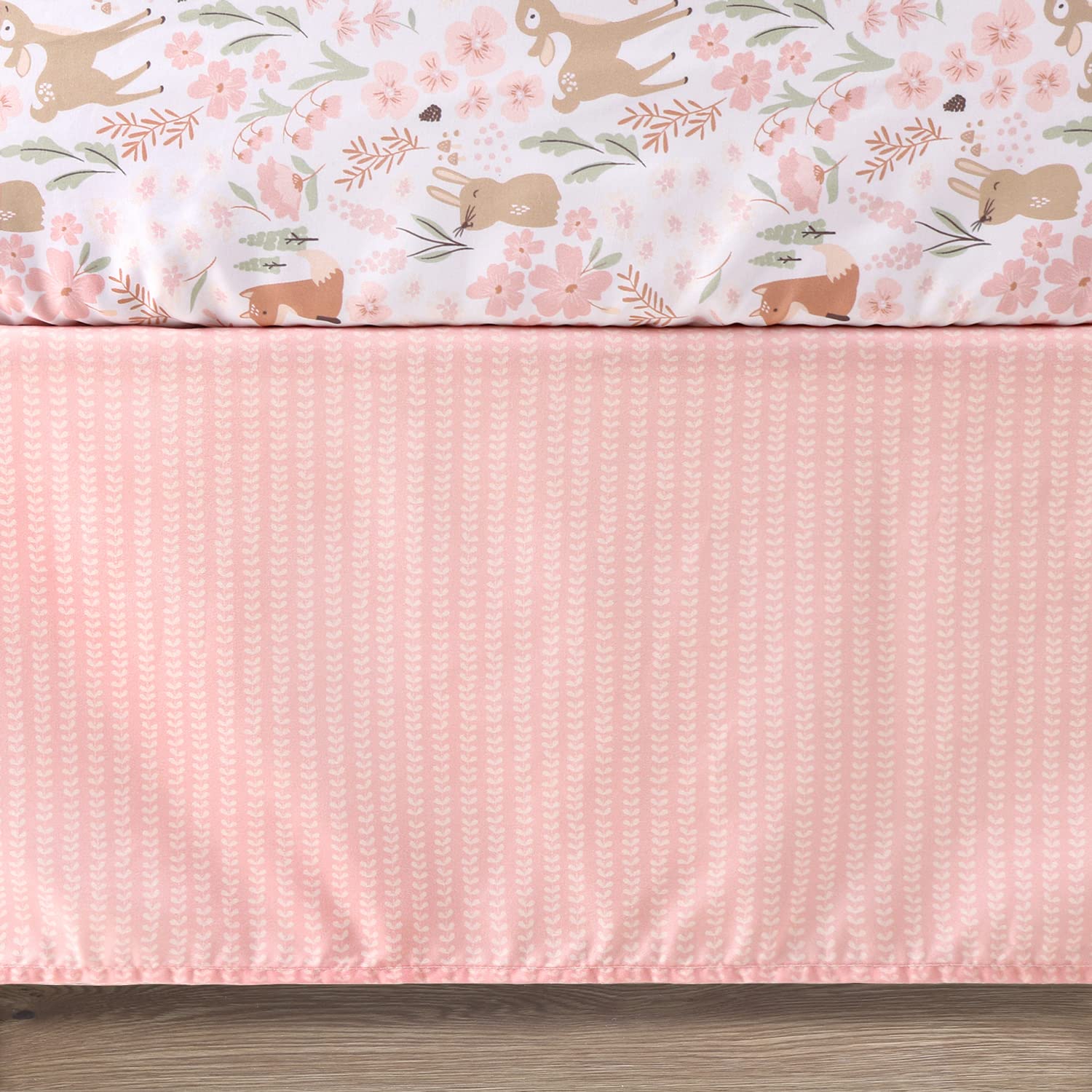 The Peanutshell Fairytale Forest Crib Bedding Set and 2 Pk Sheets, 5 Pieces