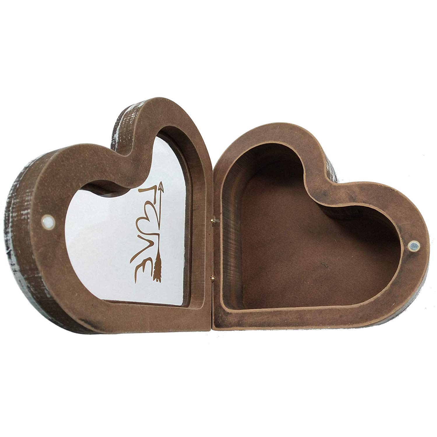 The Love Bank - 8"x7" Heart Shaped Keepsake Box for Special Notes - Sentimental Gift for Engagements, Anniversaries, Weddings, Baby Showers and More - Decorative Centerpiece - Includes 30 Blank Hearts