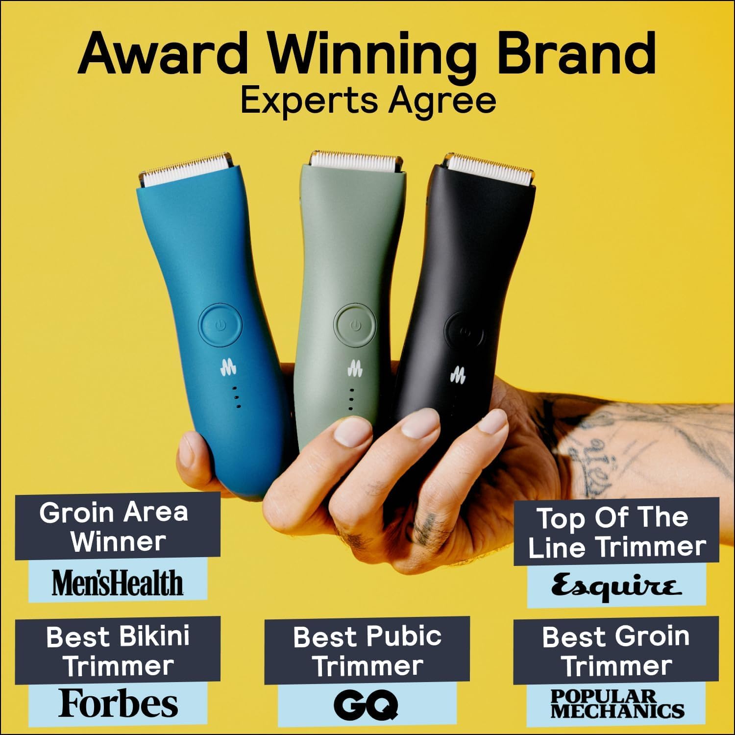 The Maintenance Package by Meridian: Includes Men’s Waterproof Electric Below-The-Belt Trimmer (Sage), 2 Replacement Blades, and The Spray (50 mL)