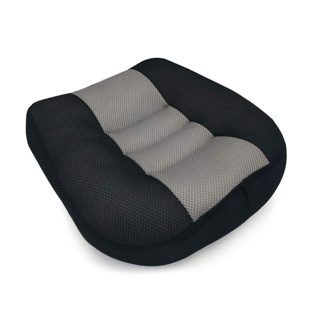 Thboxes Car Seat Cushion Heightening Height Boost Mat, Portable Breathable Driver Seat Cushion for Height, Provides Good Driving Visibility Black/Grey 40 * 40 * 12cm