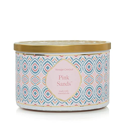 Yankee Candle 3-Wick Candle, Pink Sands, 18oz - Up to 50 Hours Burn Time
