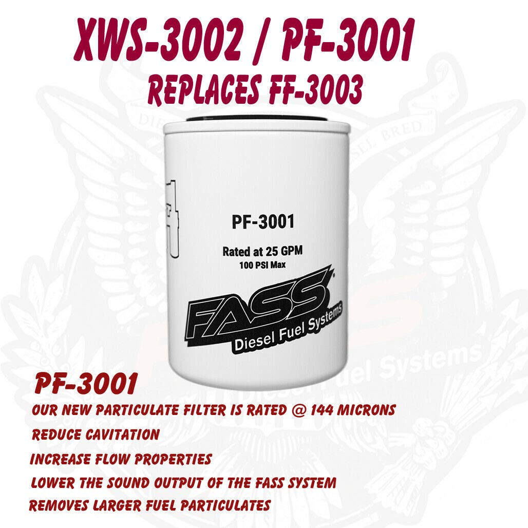 Titanium Series Fuel Filter & Water Seprator Pack Of 6 | (3) XWS-3002 | (3) PF-3001 | Replaces FF-3003