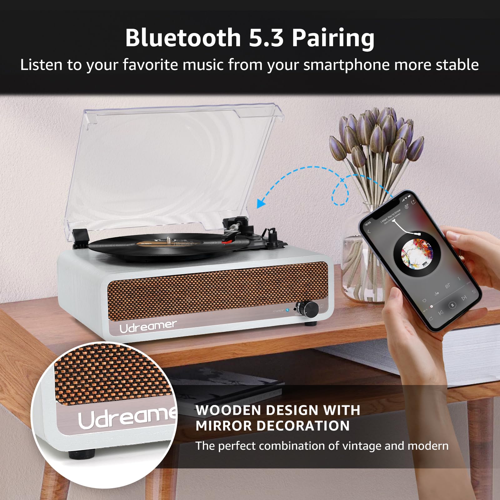 Turntable with Built-in Speaker