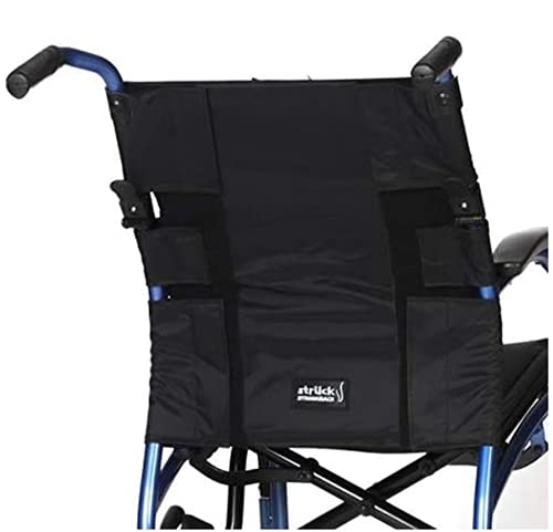 Strongback Mobility Excursion 12S+AB Lightweight Folding Wheelchair for Adults and Seniors - Transport Chair with Built-in Adjustable Lumbar Support; 18" Seat (12" Rear Wheels)