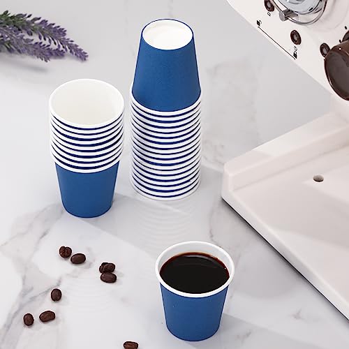 SIUQ 1200 Pack 3 oz Paper Cups, Disposable Bathroom Cups, Small Mouthwash Cups, Hot/Cold Beverage Drinking Cup (Navy Blue)