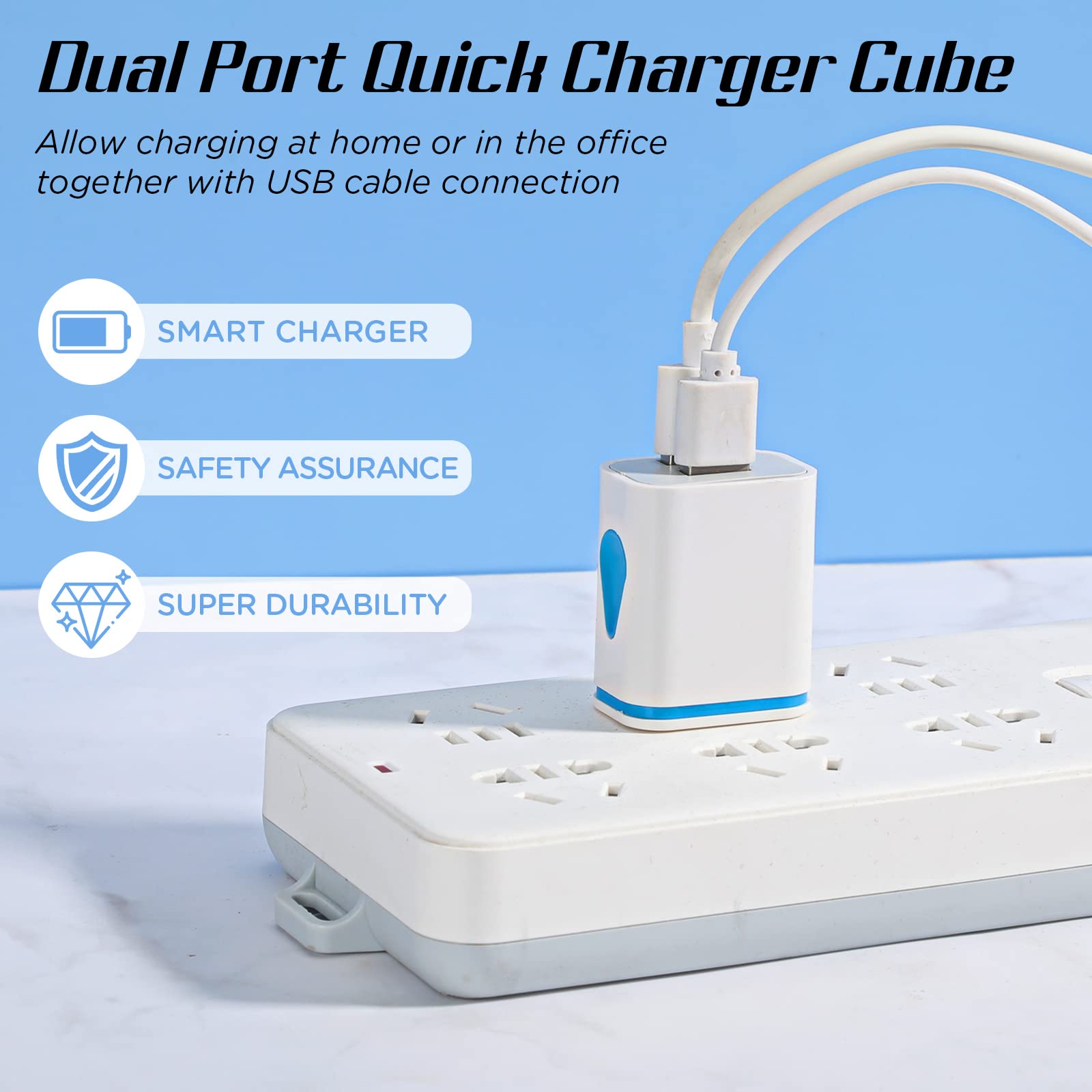 Xuhal 12 Pcs Fast USB Wall Charger USB Charging Block Bulk USB Charger Adapter Plug Cube 2.1A USB Wall Charger Replacement for Most Smartphones and Tablets, Colorful(Water Drop Style)