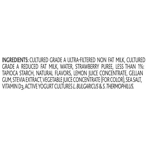 Too Good & Co. Strawberry Flavored Greek Yogurt Cultured Product, 5.3 OZ Cups