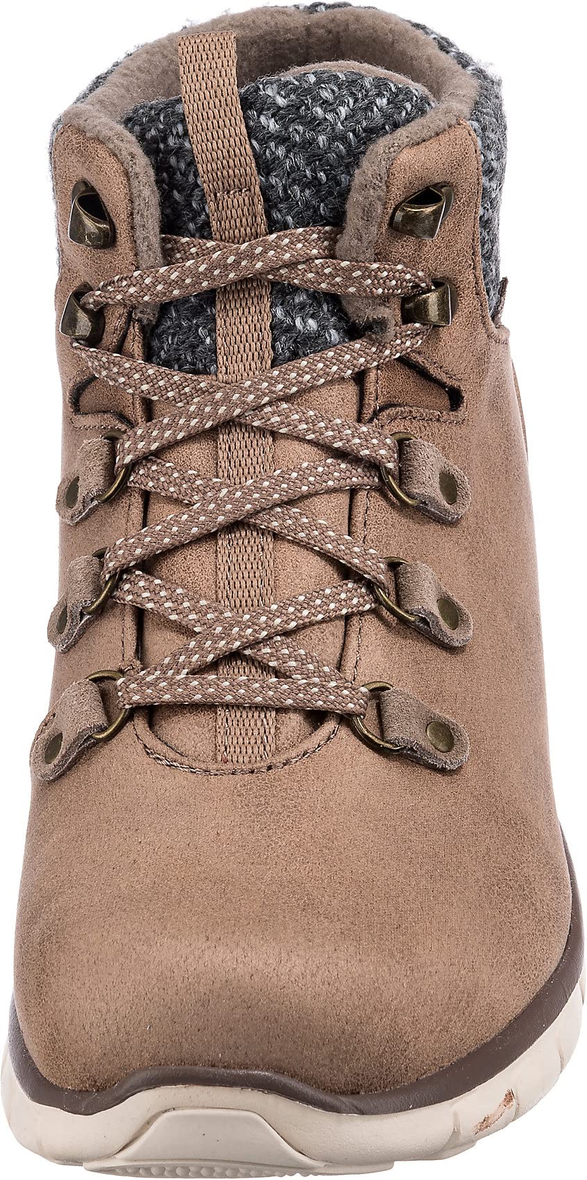 Skechers Women's Walking Boot Hiking, Taupe, 8