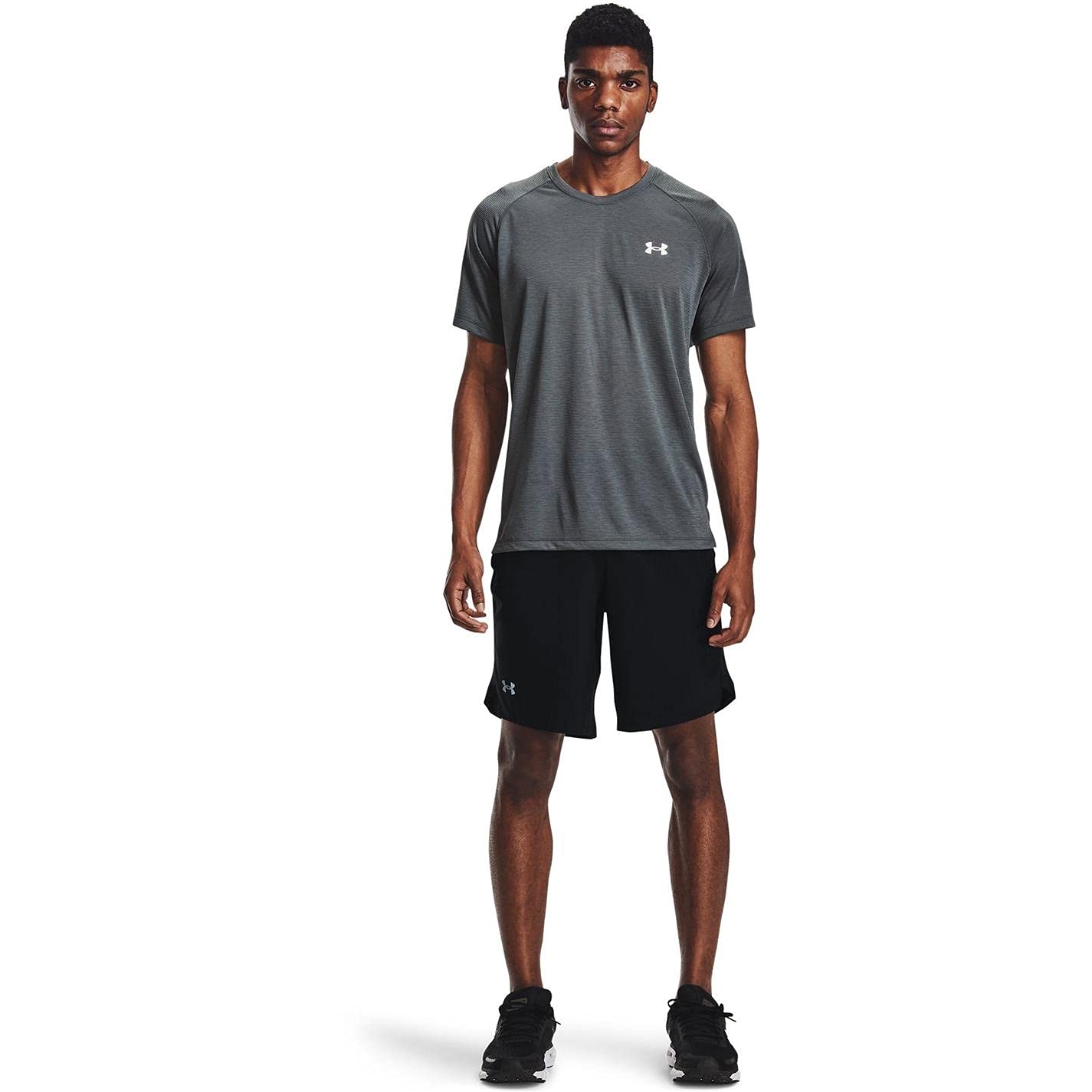 Under Armour Men's Streaker Short-Sleeve T-Shirt , Pitch Gray (012)/Reflective , XX-Large