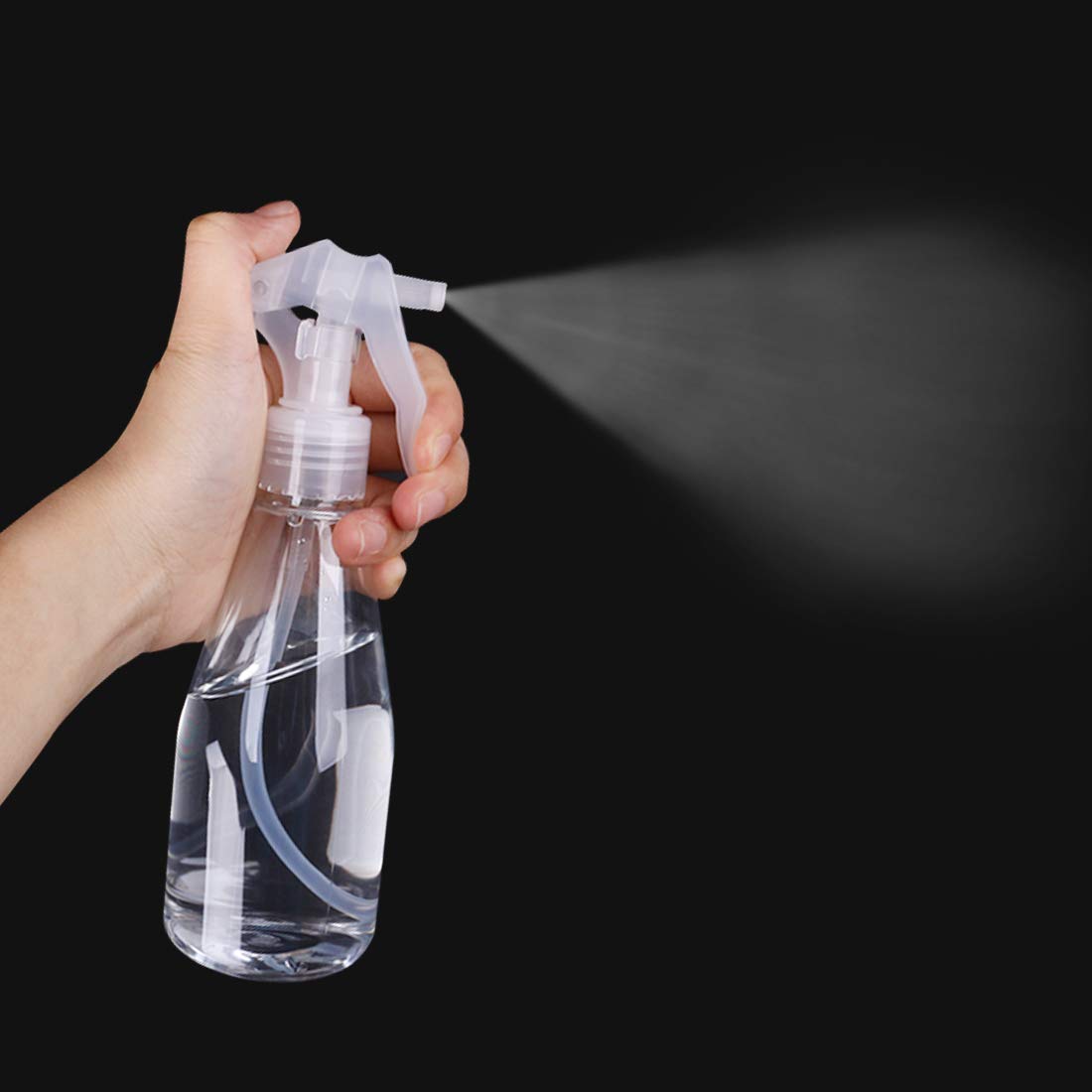 Umoonfine Plant Spray Bottle, 6.8oz Clear Fine Mist Empty Sprayer Bottles Small for Hair & Plants, 2 Pack