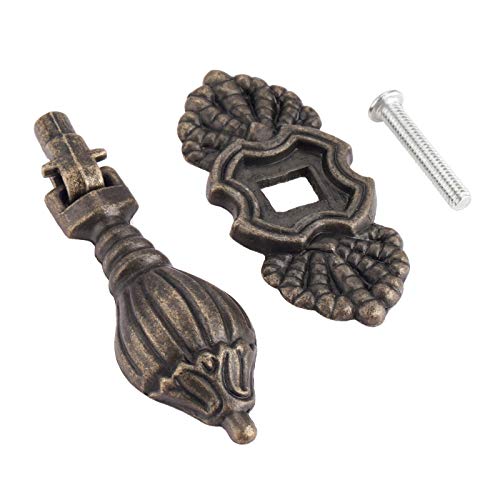UNCRON Cabinet Handles,Drawer Handles,Dresser knobs,Hanging Pulls Alloy Kitchen Knobs Drawer Cabinet Door Elephant Handle Vintage Furniture Wooden Box Case Cupboard Pull Handles 65 * 57mm