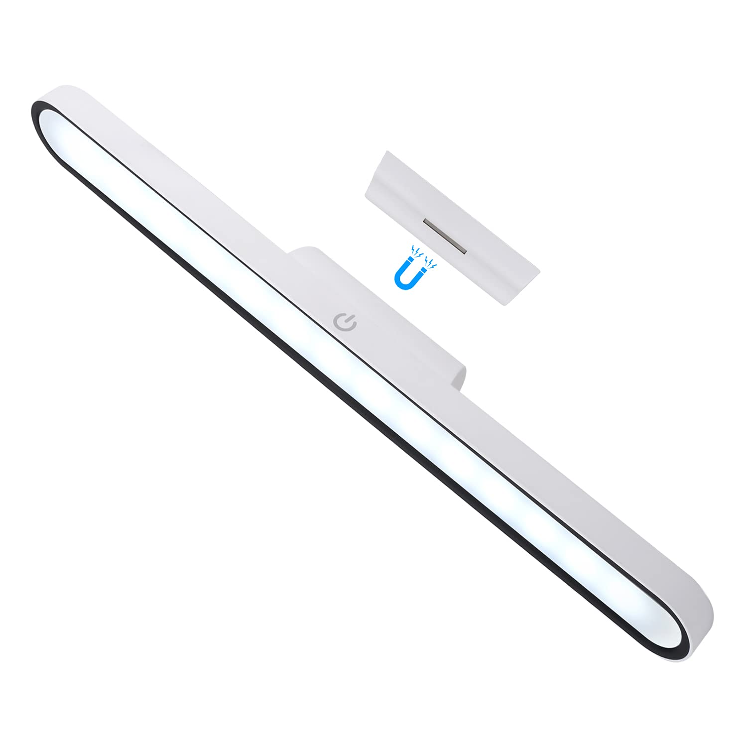 Under Cabinet Lighting, KUCAM 5W Magnetic Closet Lights with Remote, Dimmable Touch Control, 3 Color Modes, USB Rechargeable Reading Light Bar for Bedside, Computer Desk, Kitchen, Mirror (Black)