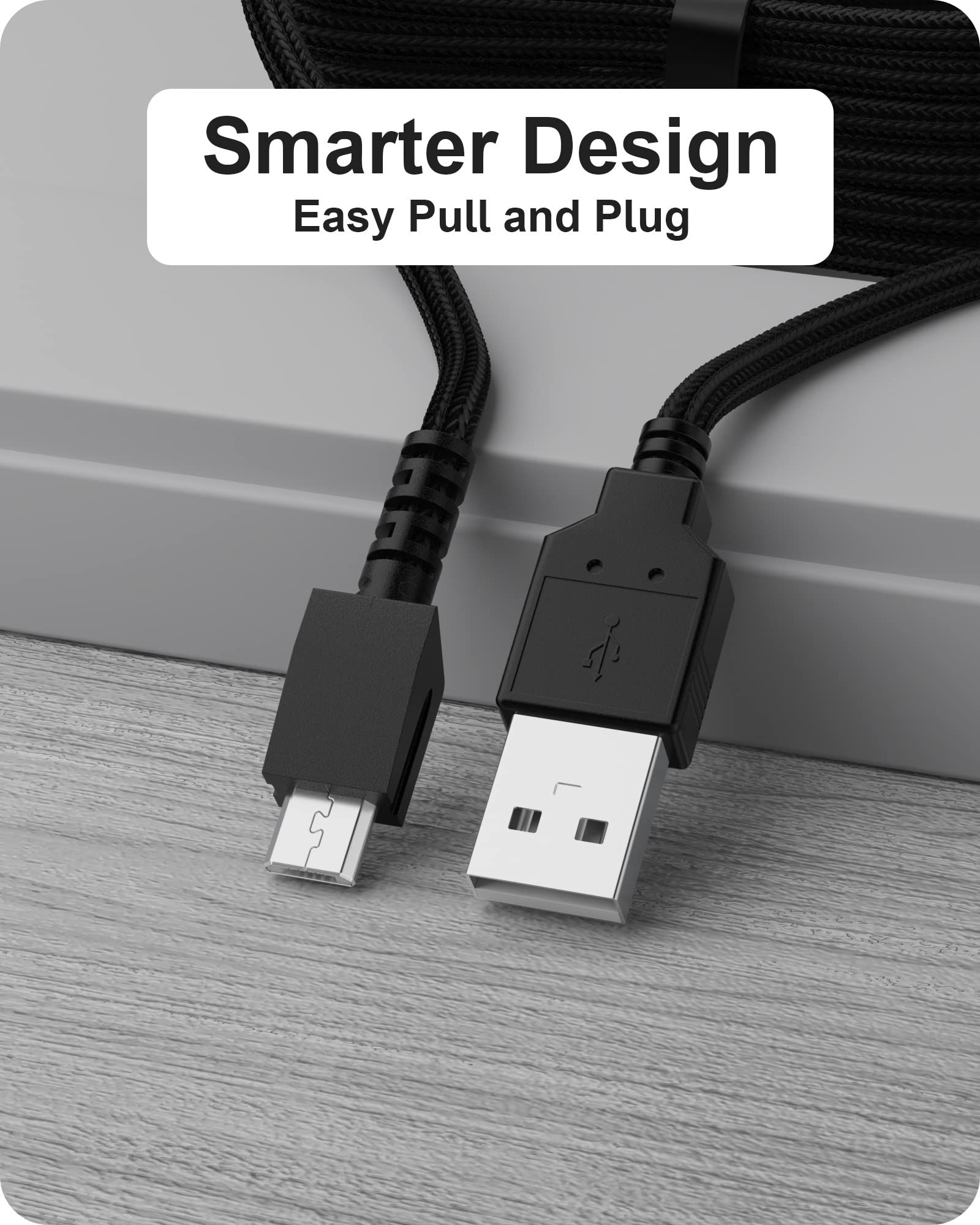 VHBW USB Charging Cable Replacement for Razer Mouse Charger, compatible with Razer Naga Pro & DeathAdder V2 pro & Basilisk & Viper Ultimate Wireless Gaming Mouse 【5.9ft Long】