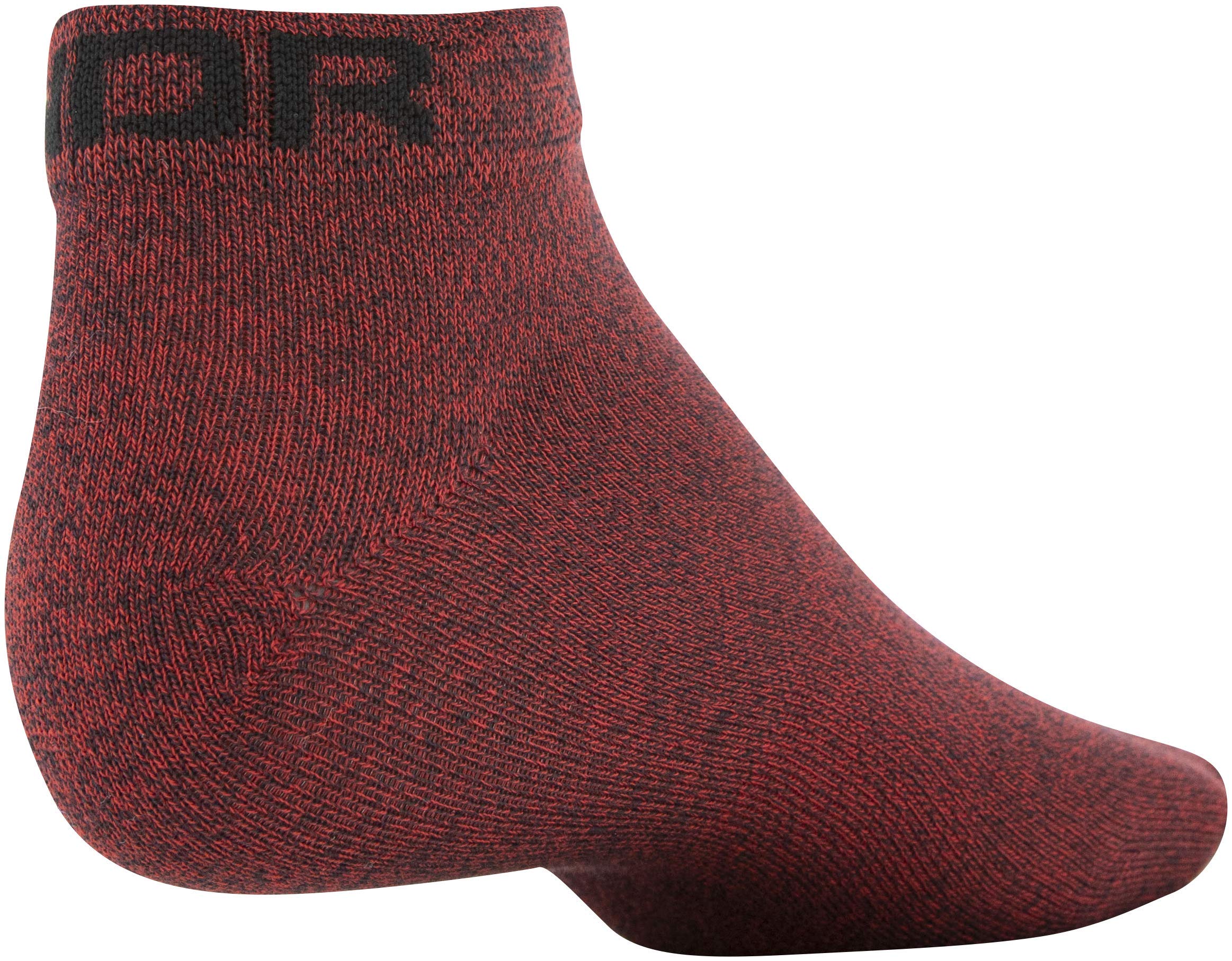 Under Armour Men's Essential Lite Low Cut Socks, 6-Pairs , Red/Pitch Gray , Large