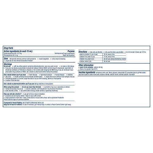 Vicks Children's Nighttime Cough & Congestion Relief, FREE OF: Artificial Dyes & Flavors, High Fructose Corn Syrup & Alcohol, Grape Flavor, For Children Ages 6+, 6 FL OZ